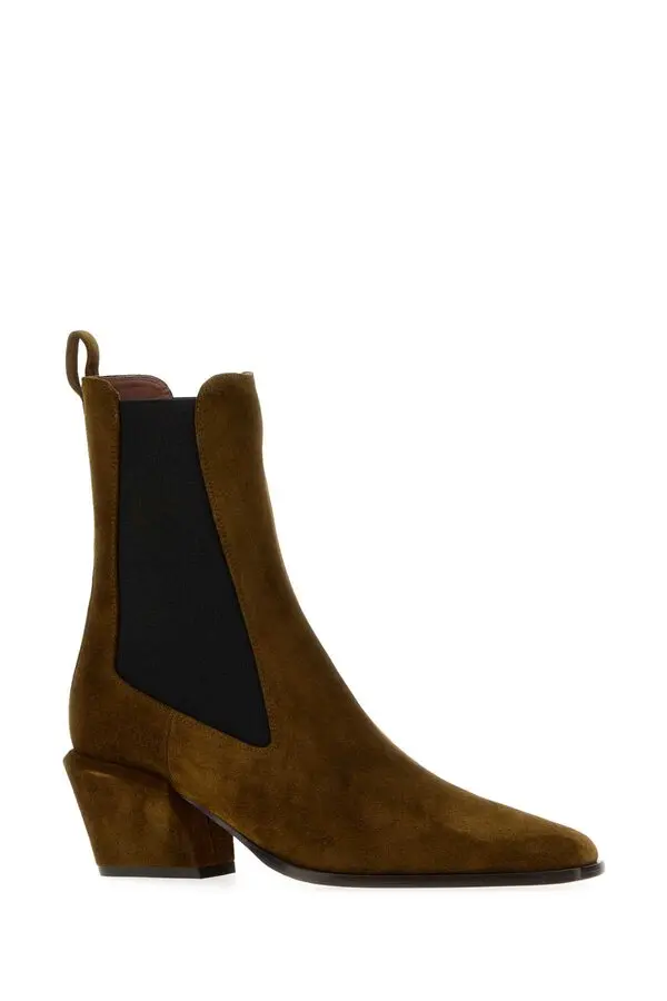 Paris Texas Suede Ankle Boots - Brown