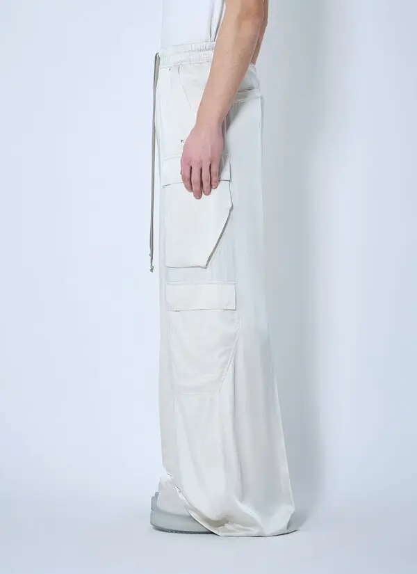 Rick Owens Belas Satin Cargo Pants