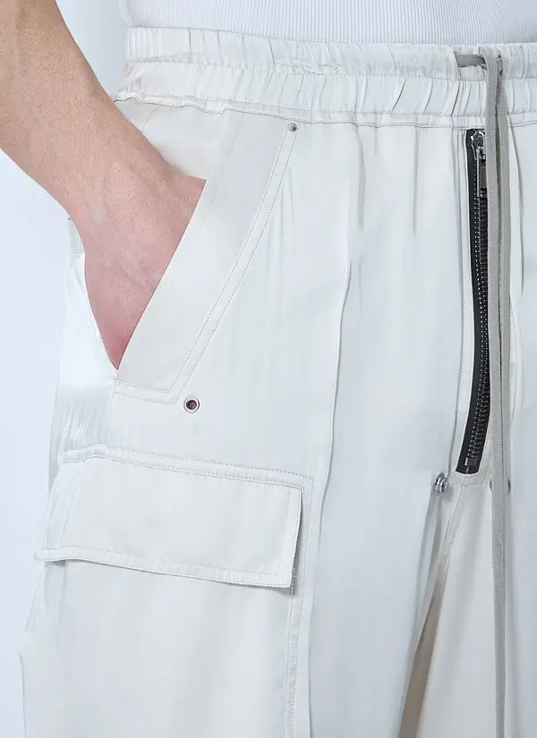 Rick Owens Belas Satin Cargo Pants