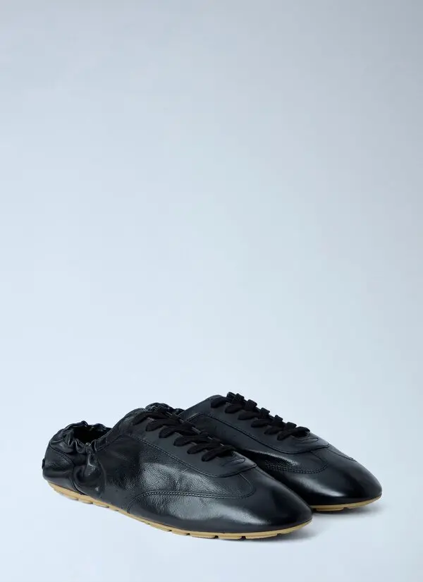 Saint Laurent Lewis Leather Slip-on Sneakers - Black