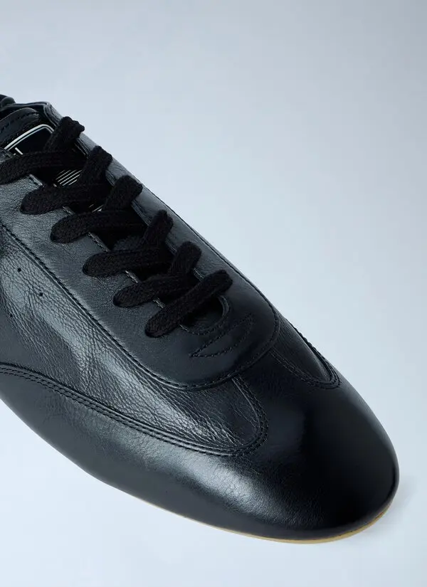Saint Laurent Lewis Leather Slip-on Sneakers - Black