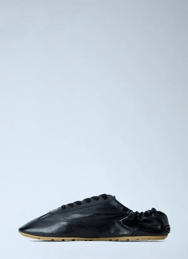 Saint Laurent Lewis Leather Slip-on Sneakers - Black