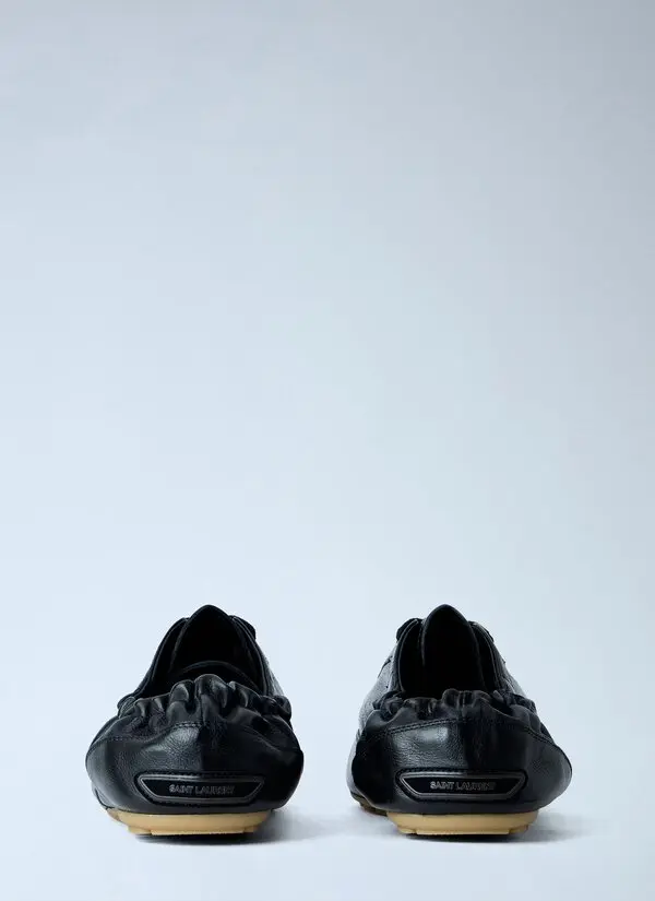 Saint Laurent Lewis Leather Slip-on Sneakers - Black