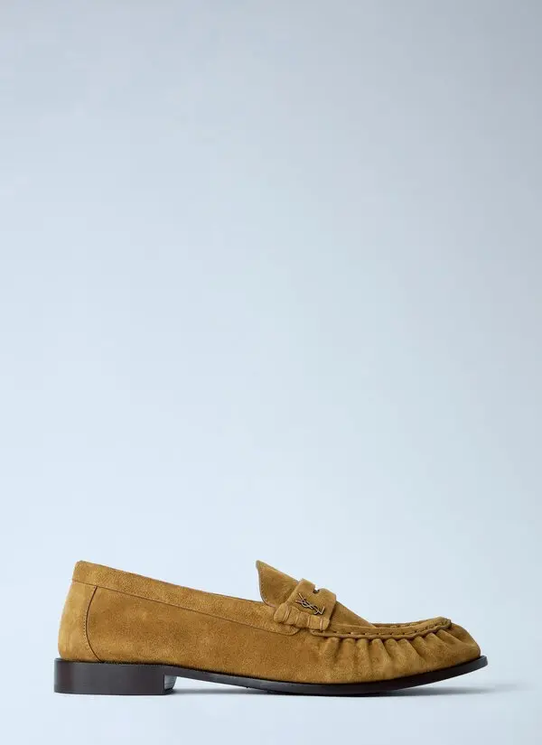 Saint Laurent Le Loafer 15 Suede Penny Loafers - Brown