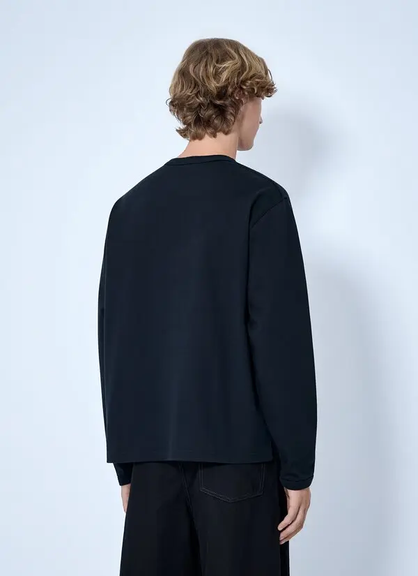 LEMAIRE Boxy Long Sleeve Tee - Black