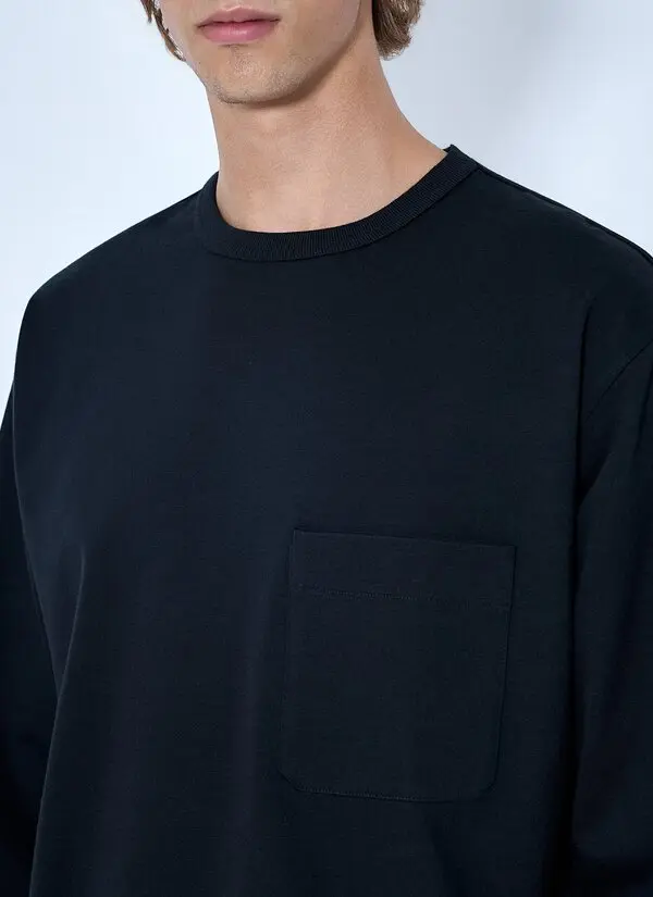 LEMAIRE Boxy Long Sleeve Tee - Black