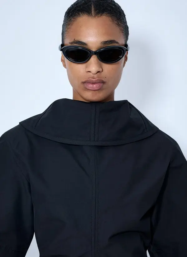 Bottega Veneta Oval Sunglasses With Logo Hinges