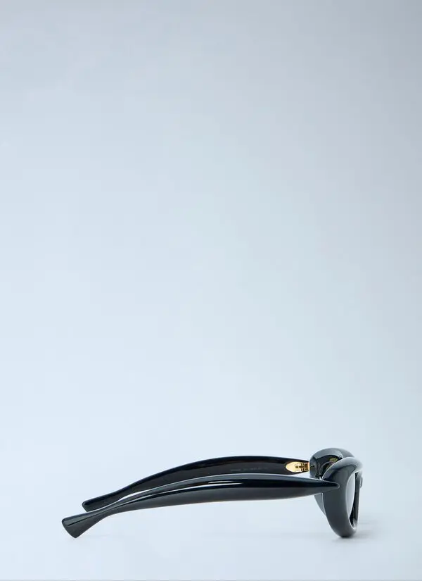 Bottega Veneta Oval Sunglasses With Logo Hinges