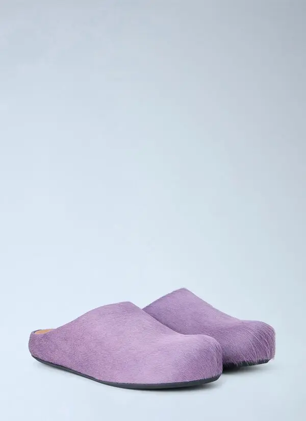 Marni Fussbett Sabot Mules In Haircalf - Multicolor