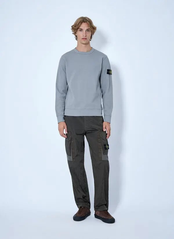 Stone Island Crewneck Sweatshirt With Sleeve Logo Patch