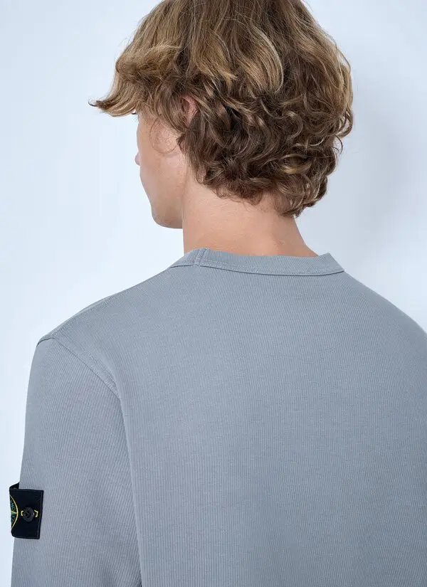 Stone Island Crewneck Sweatshirt With Sleeve Logo Patch