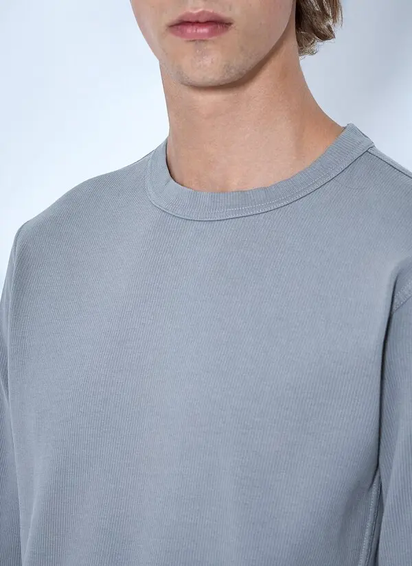 Stone Island Crewneck Sweatshirt With Sleeve Logo Patch - Gray