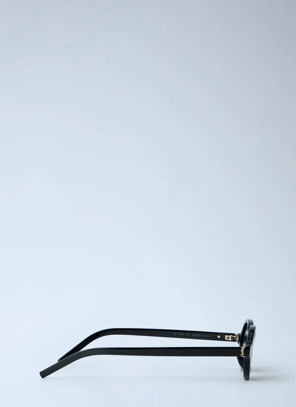 Saint Laurent Oval Frame Sunglasses - Black
