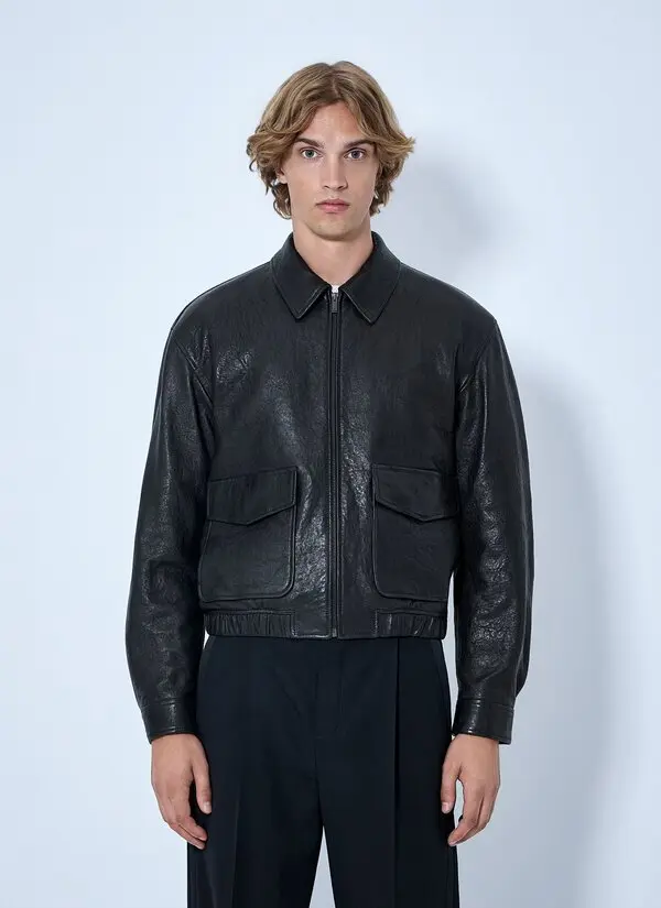 Saint Laurent Zip-front Leather Jacket