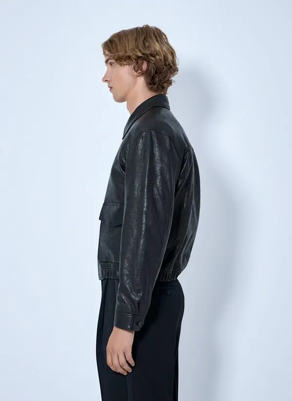 Saint Laurent Zip-front Leather Jacket