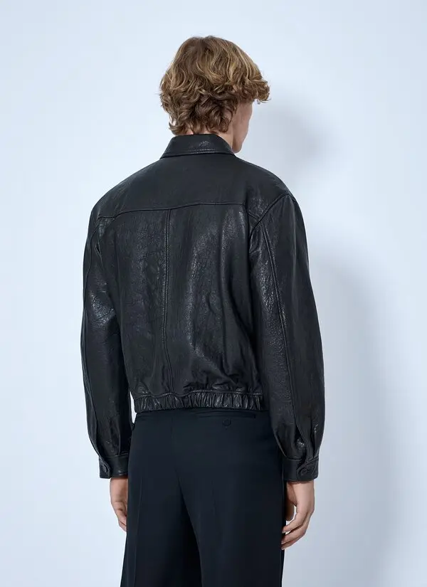 Saint Laurent Zip-front Leather Jacket