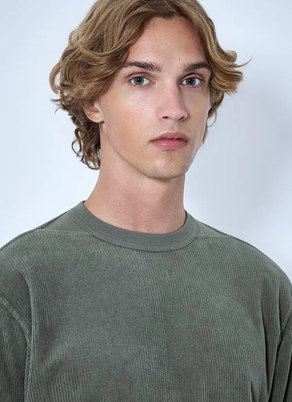 Stone Island Corduroy Logo Patch Sweatshirt