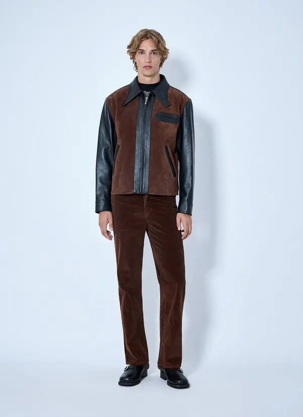 Marni Leather And Suede Panel Jacket