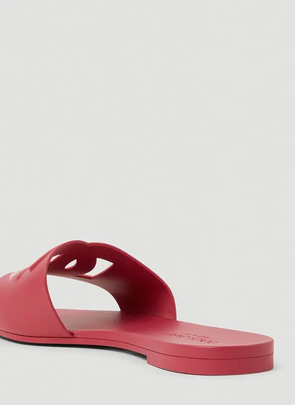 Dolce & Gabbana Cut-out Logo Slides - Pink