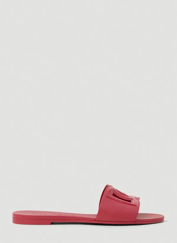 Dolce & Gabbana Cut-out Logo Slides - Pink
