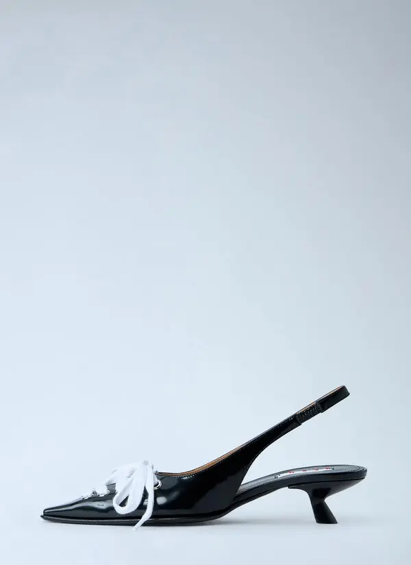 Marni Slingback Kitten Heel Pumps