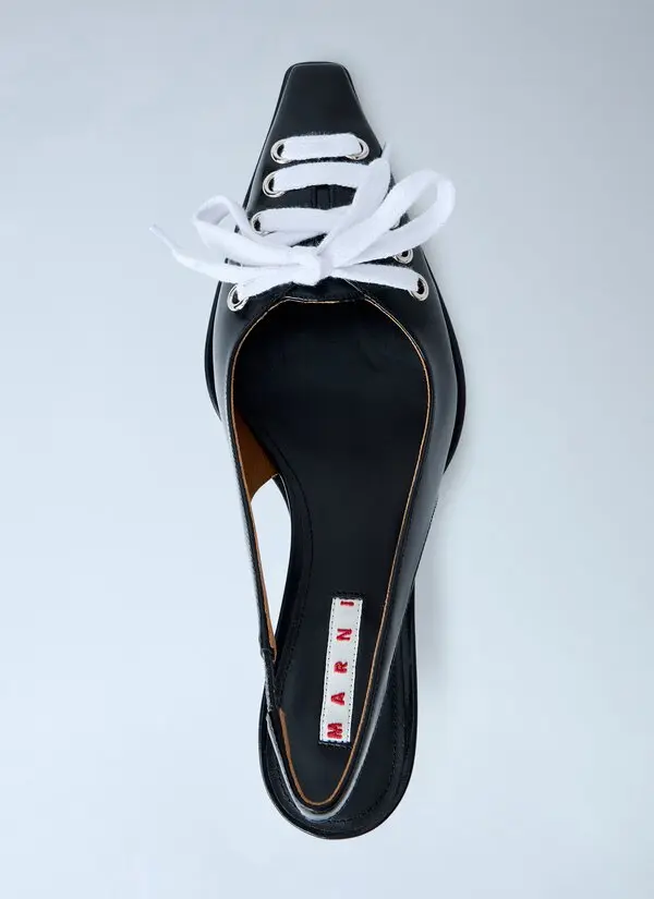 Marni Slingback Kitten Heel Pumps