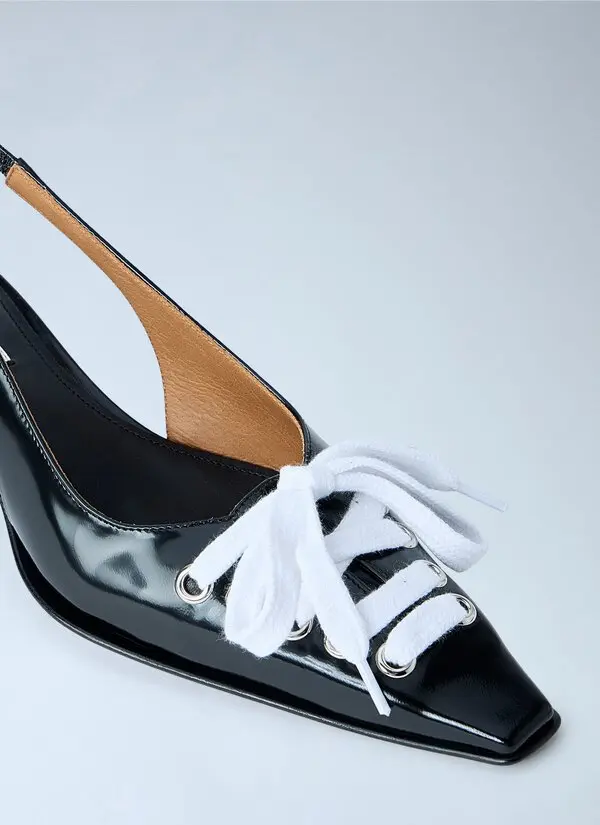 Marni Slingback Kitten Heel Pumps - Black