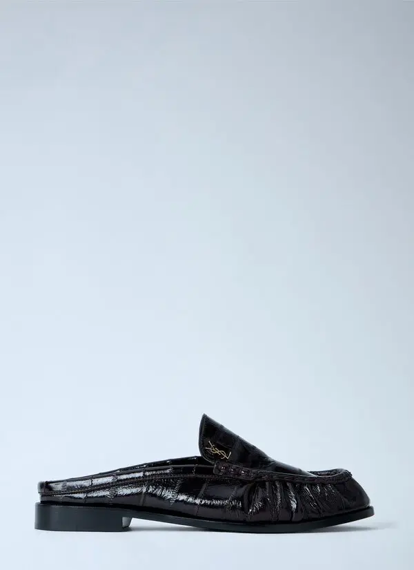 Saint Laurent Le Loafer Mules In Patent Leather - Multicolor