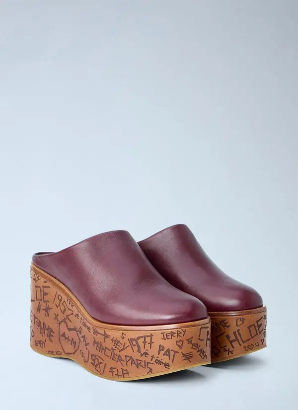 Chloé Maxime Wedge Mules