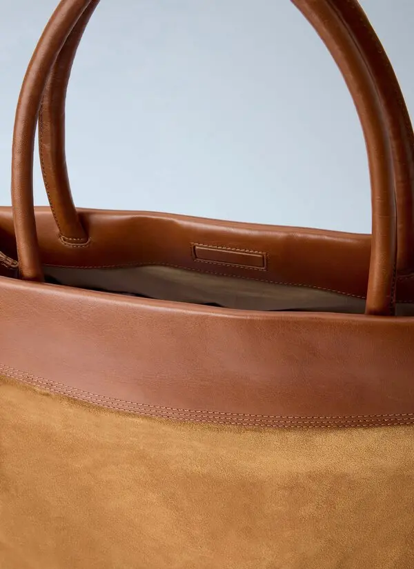 Dries Van Noten Suede Blossom Top Handle Bag - Brown