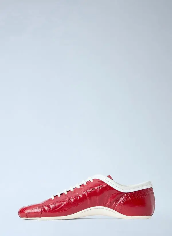 Dries Van Noten Leather Lace-up Sneakers - Red