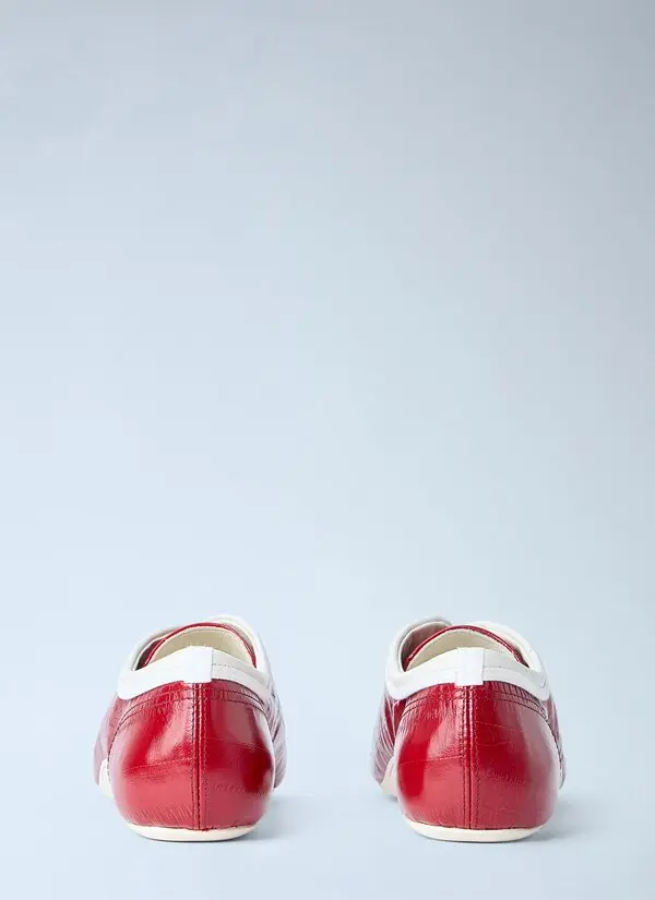 Dries Van Noten Leather Lace-up Sneakers - Red