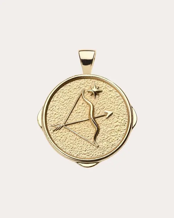JANE WIN Small Zodiac Coin Pendant Necklace