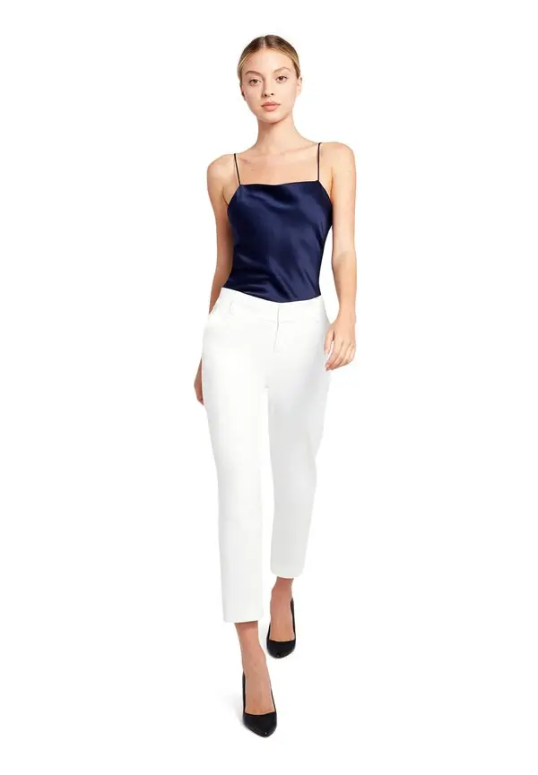 Alice + Olivia Stacey Slim Mid Rise Pant