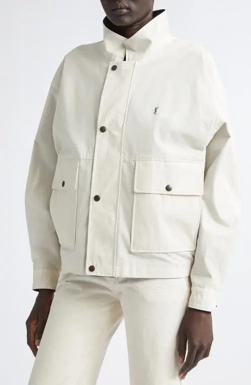 Saint Laurent Reversible Cotton Canvas Jacket