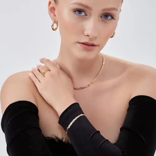SPERO LONDON Rose And Silver Spiral Sterling Silver Flat Bracelet