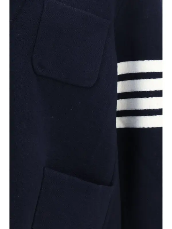 Thom Browne Single-breasted Wool Jacket With Four-bar Sleeve Detail