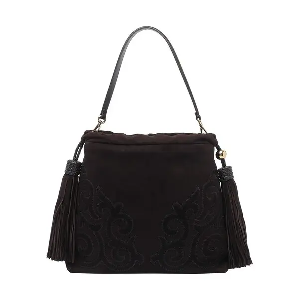 Etro Medium Kalispera Bag With Tassels - Black