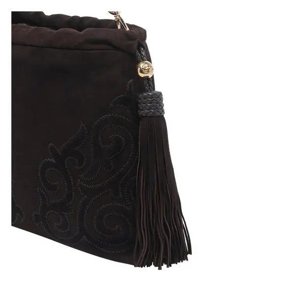 Etro Medium Kalispera Bag With Tassels - Black