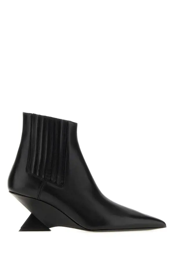 Attico Leather Cheope Ankle Boots