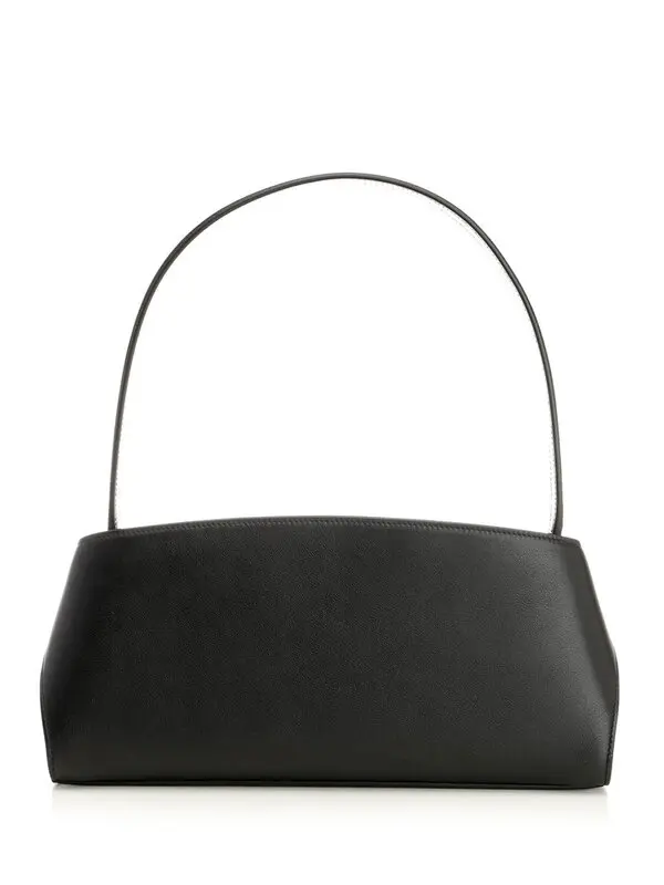 FERRAGAMO Hug Leather Shoulder Bag - Black