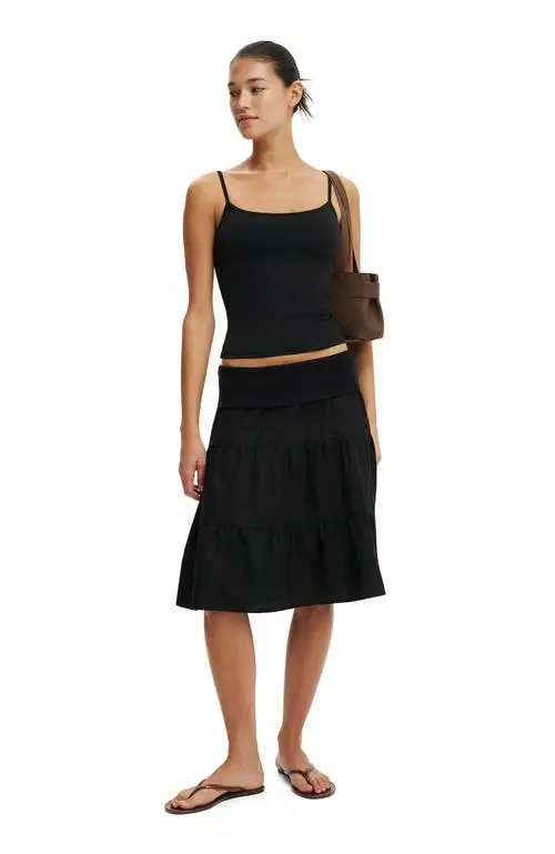 COTTON ON Haven Fold Over Midi Skirt