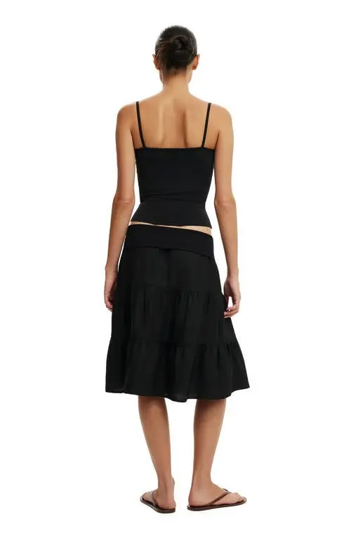 COTTON ON Haven Fold Over Midi Skirt