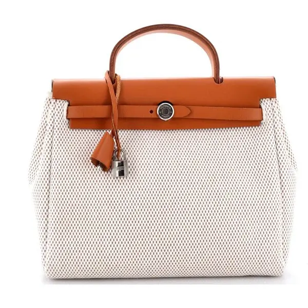 Hermès Herbag Toile And Leather Pm