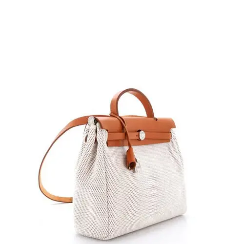 Hermès Herbag Toile And Leather Pm