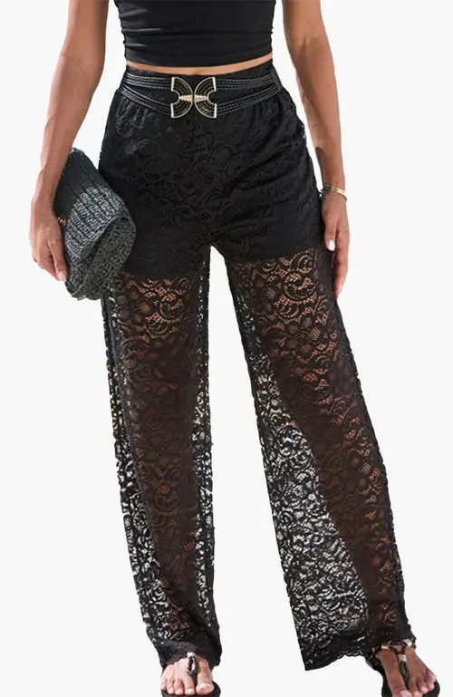 LASCANA Lace Overlay Pants
