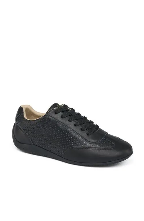 J/SLIDES NYC Mary Perforated Leather Sneakers - Black