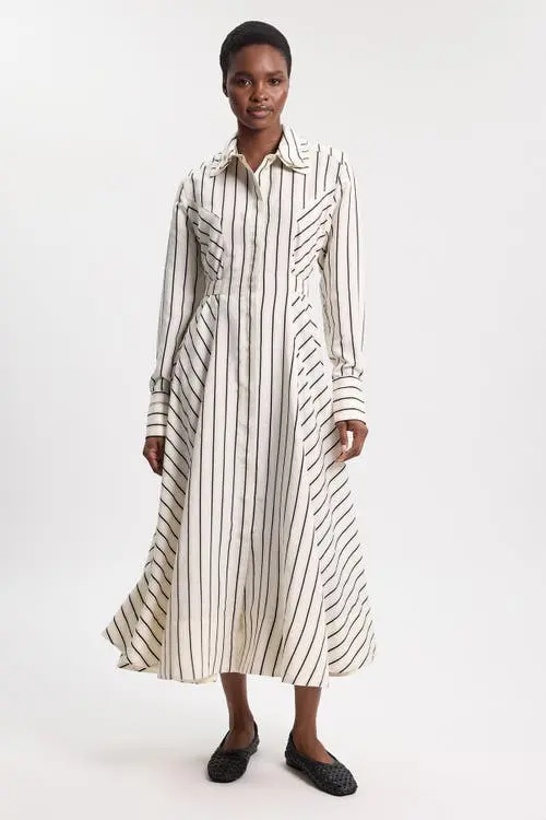 Karen Millen Stripe Midi Dress