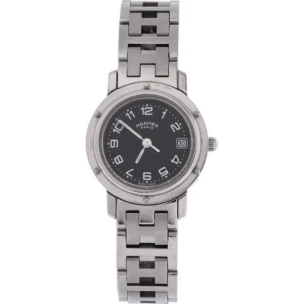 Hermès Clipper Quartz Watch Stainless Steel 24