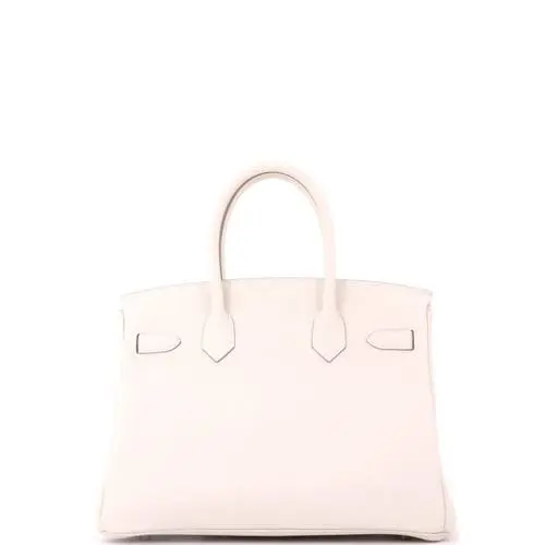 Hermès Birkin Handbag Light Togo With Gold Hardware 30 - White